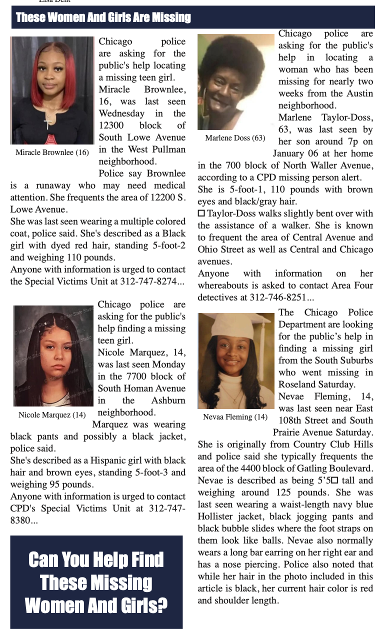 Missing Black Women and Girls: Congresswoman Kelly and Publisher ...